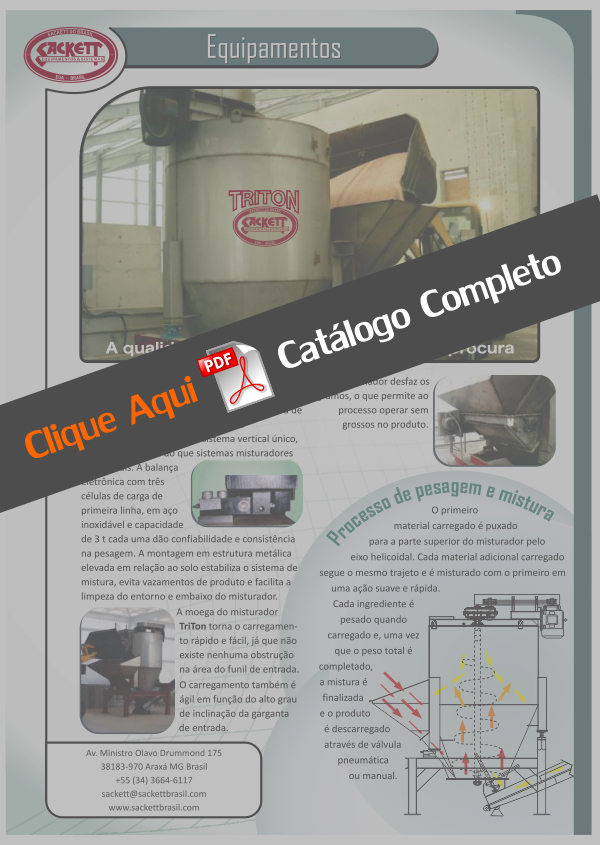 Equipamentos - Sackett Brasil - Equipamentos e Sistemas - EUA | BR